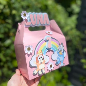 Bluey and Bingo Party Favor Boxes: 3D Doggie Theme, Set of 6 - Etsy