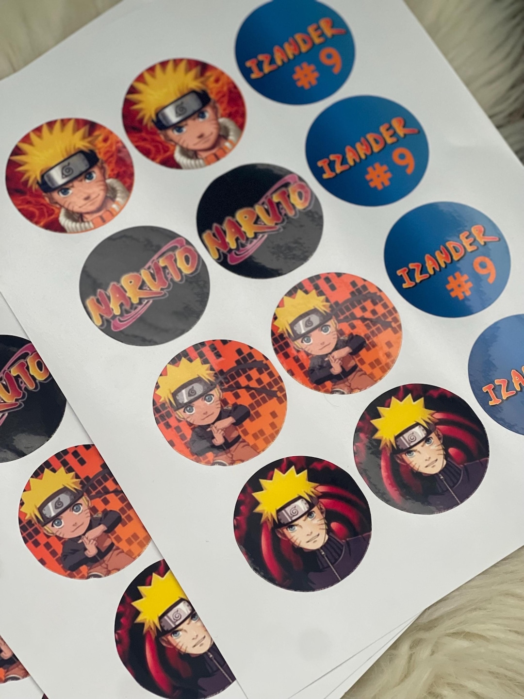 Naruto Stickers Set of 12/ Stickers Set of Anime Themed/ Party ...