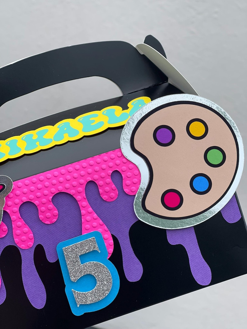 Paint Splats Party Box: Personalized Art Birthday Favor - Etsy