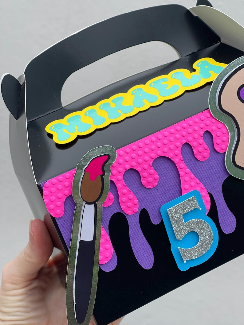 Paint Splats Party Box: Personalized Art Birthday Favor - Etsy