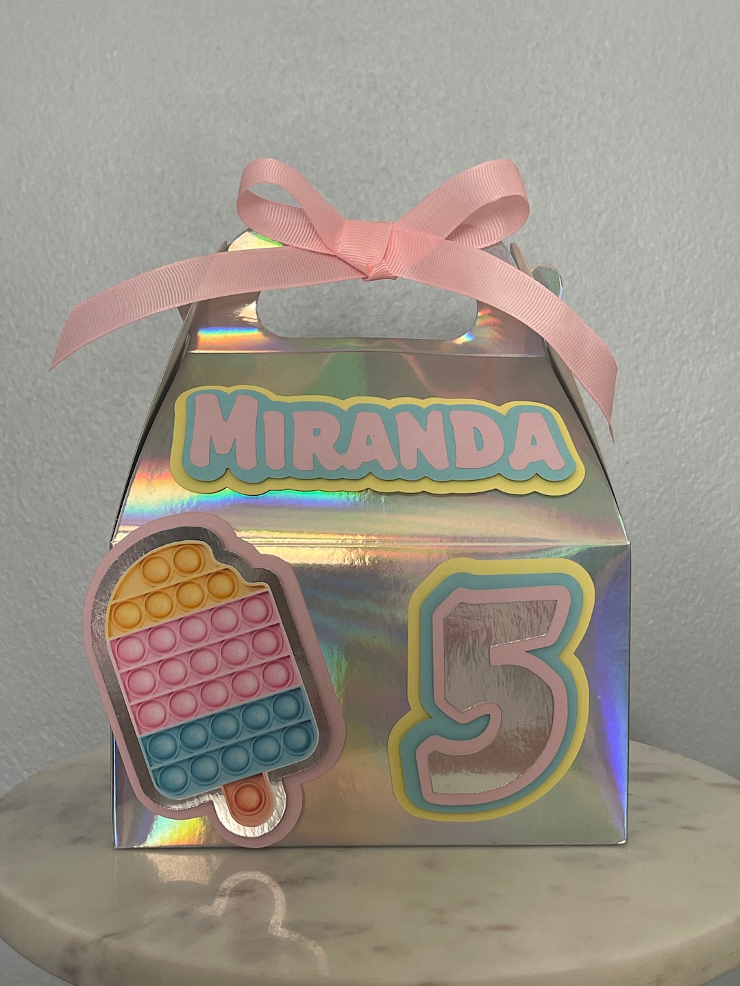 Pop It Birthday Party Box/ Set of 6 Party Decoration/ Pop It Gable Box ...