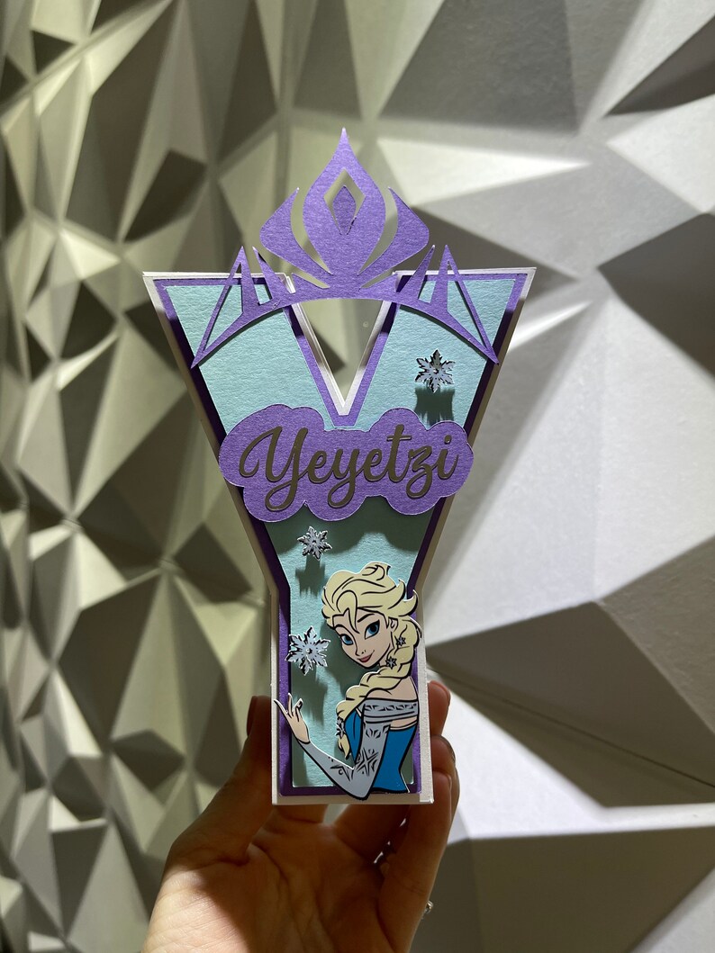 Frozen 3D Letter / Elsa 3D Letter / Numbers and Letters 3D / - Etsy