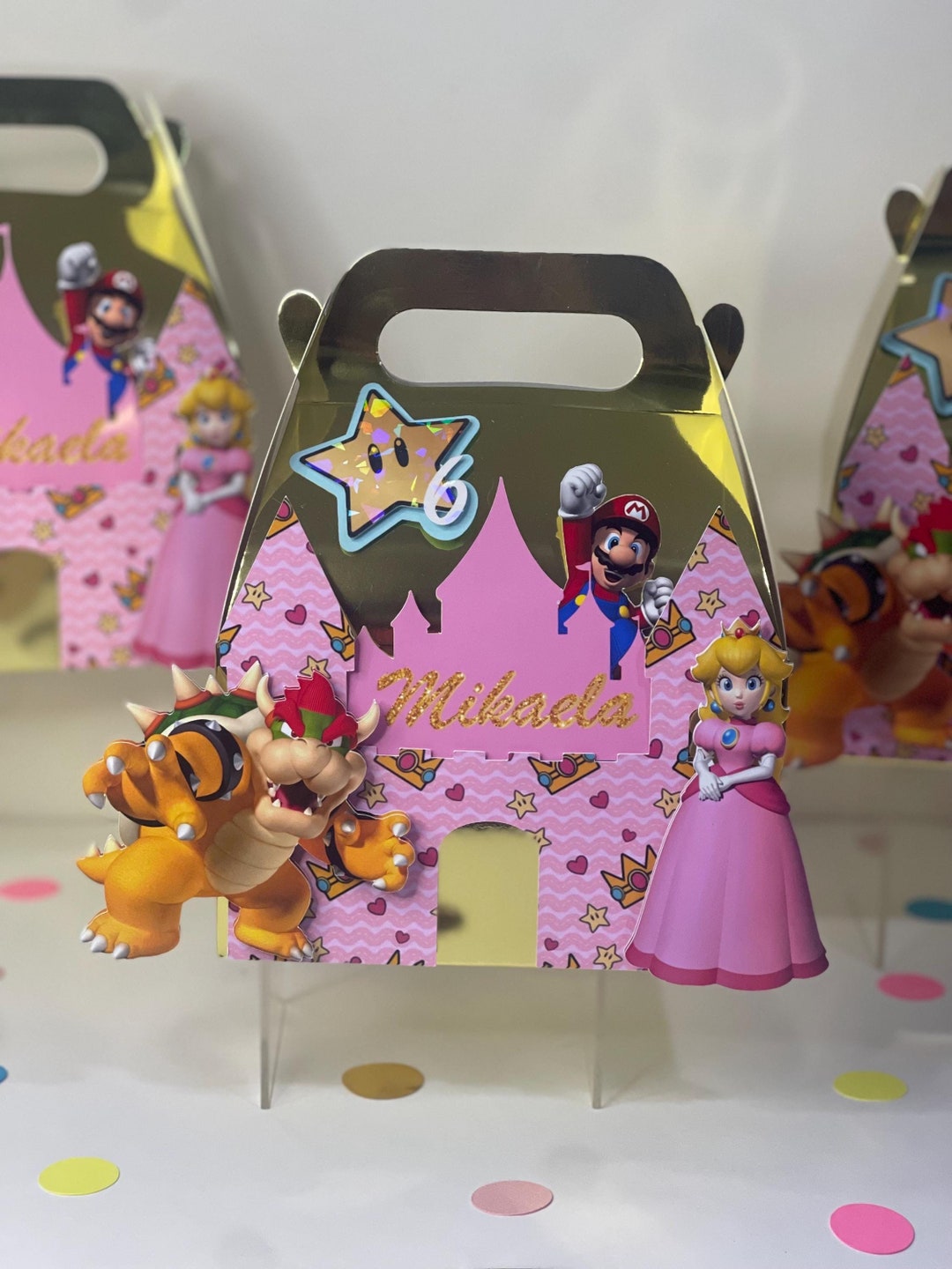 Princess Peach Favor Box / Princess Peach Birthday / Princess Peach ...