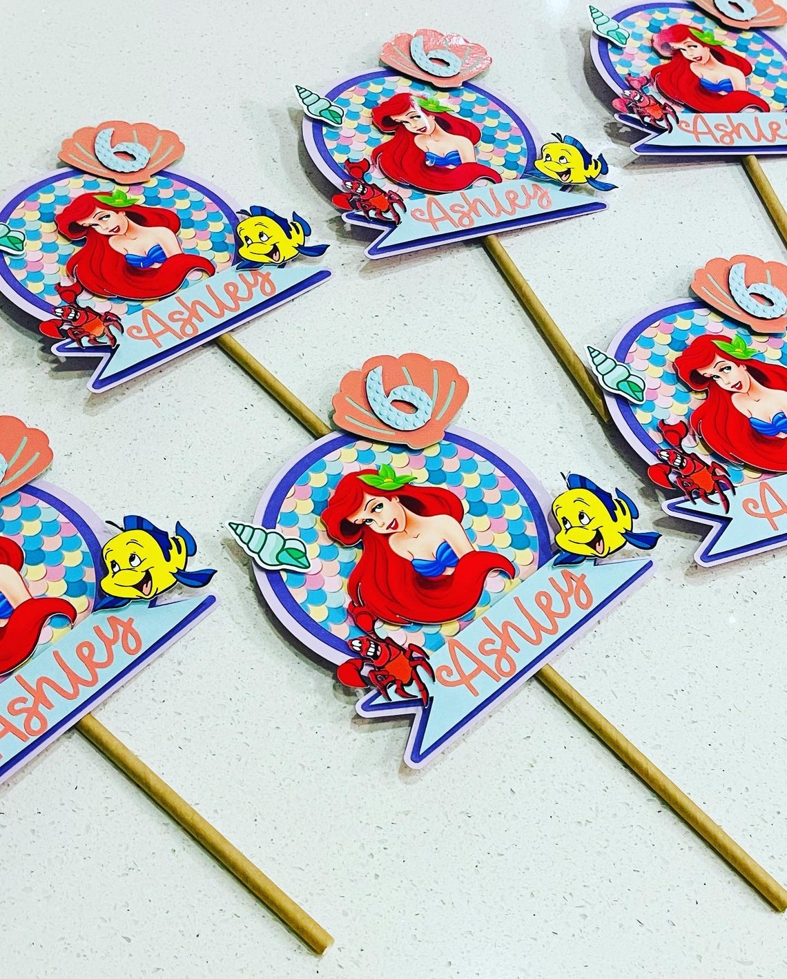 The Little Mermaid Cake Topper/ Mermaid Cake Topper/ Mermaid | Etsy