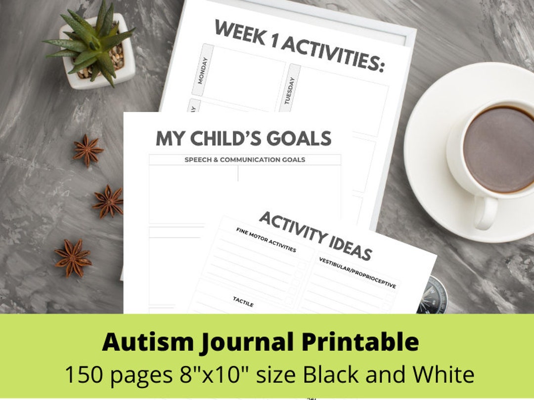 Autism Journal Printable, Digital, Instant Download - Etsy