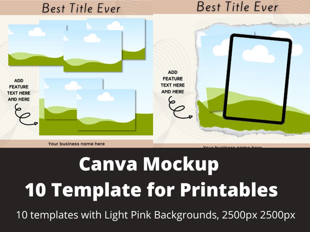 10 Editable Canva Mockup Templates for ETSY Printable Sellers - Etsy