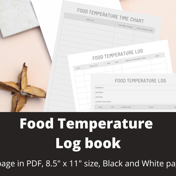 Food Delivery Temperature Log - Etsy