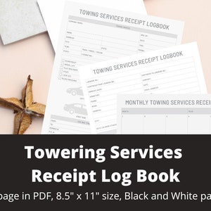 Towing Log Book - Etsy