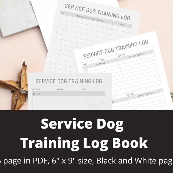 Dog Training Log - Etsy