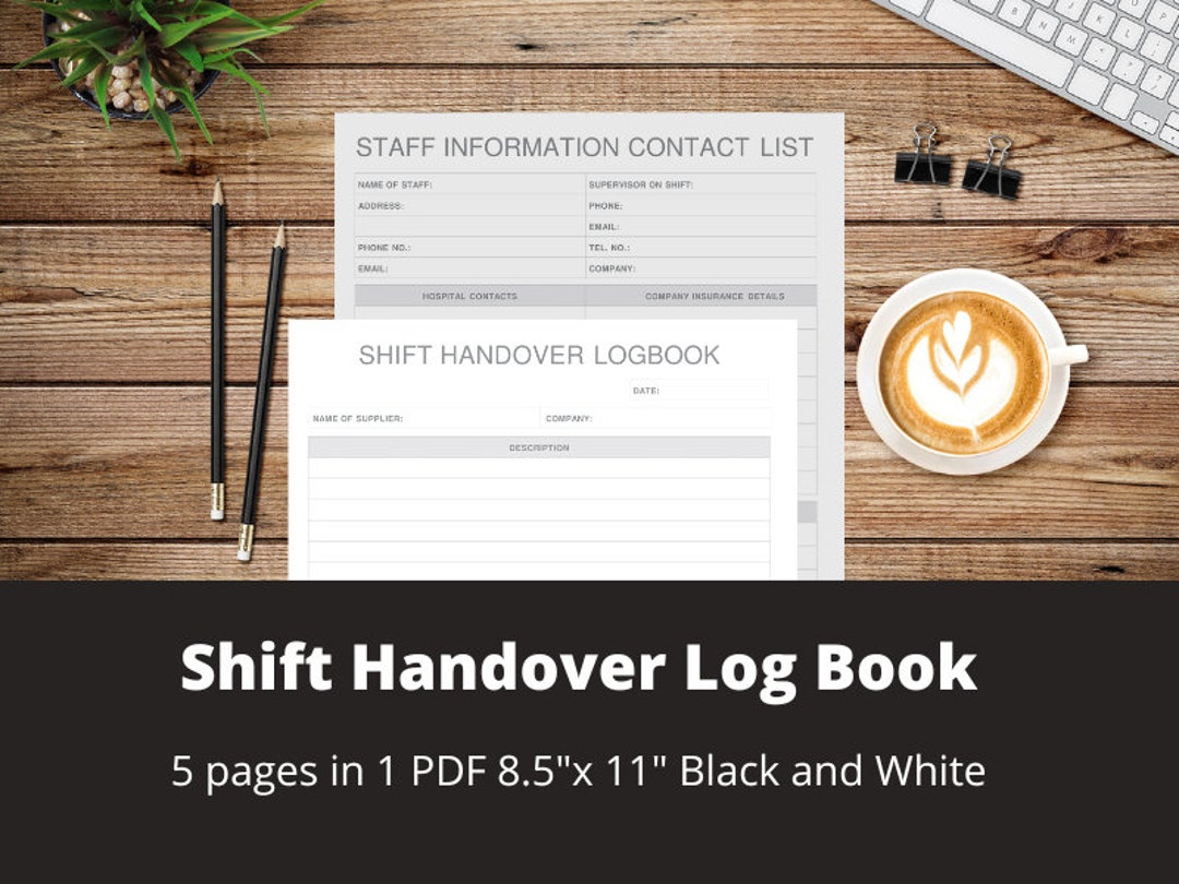 Shift Handover Log Book Printable Digital Instant Download - Etsy UK