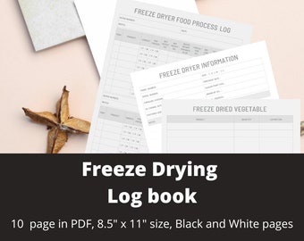 Freeze Dryer Batch Log Maintenance Records Printable PDF - Etsy