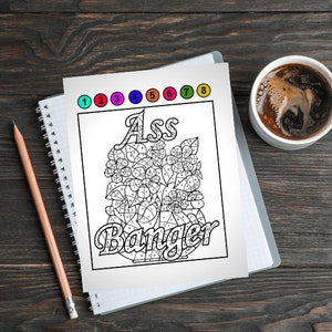 Mandala Swear Words Adult Color by Numbers Pages Printable - Etsy