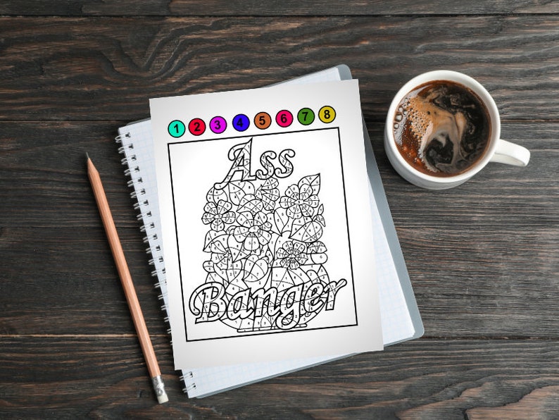 Mandala Swear Words Adult Color by Numbers Pages Printable - Etsy