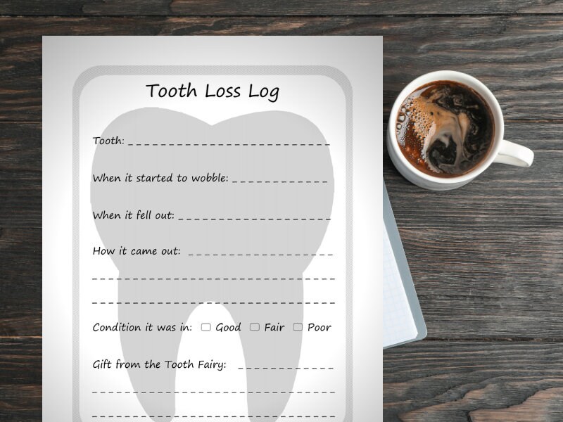 Tooth Fairy Logbook Printable, Tooth Fairy Message, Wobbly Tooth, First ...