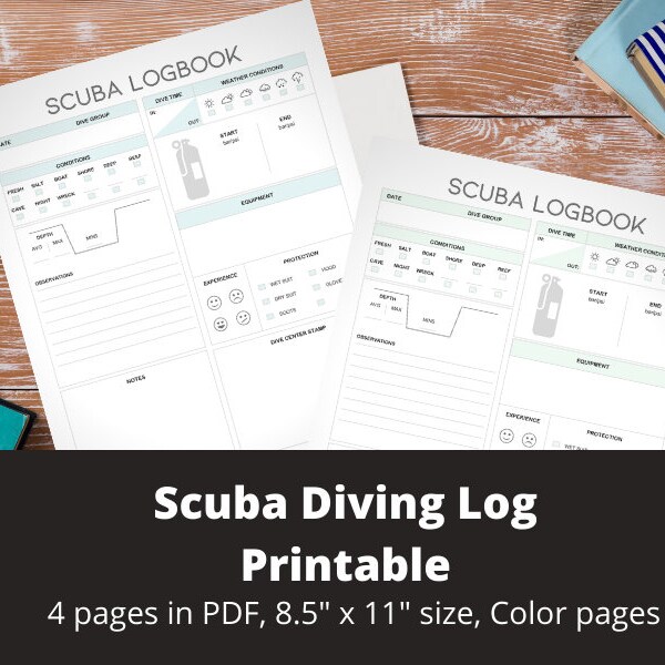 Printable Dive Log - Etsy