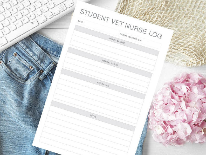 Student Veterinary Nurse Log Book Printable, Digital, Instant Download ...