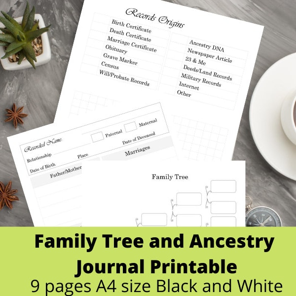 Ancestry Chart - Etsy