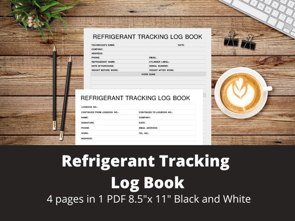Refrigerant Tracking Log Book Printable, Digital, Instant Download - Etsy