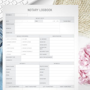 Notary Log Printable, Digital, Instant Download - Etsy