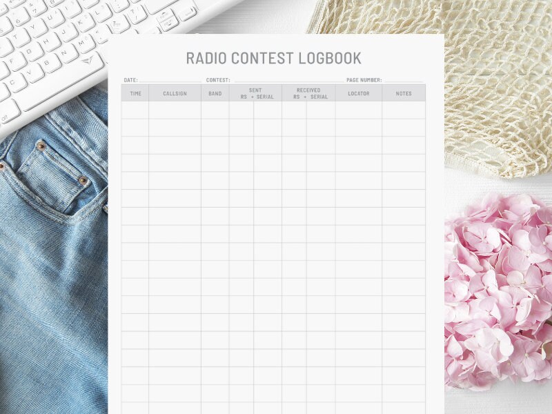 Amateur Radio Station Logbook Printable, Digital, Instant Download ...