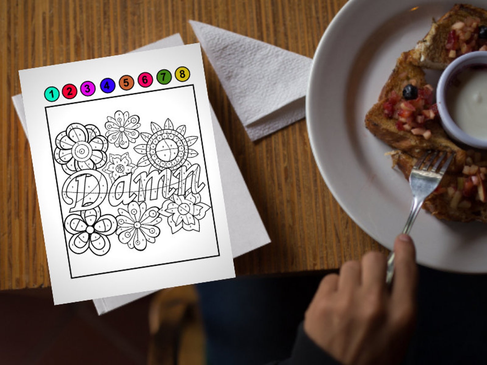 Mandala Swear Words Adult Color by Numbers Pages Printable - Etsy