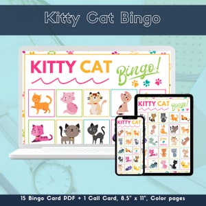 Kitty Cat Bingo Printable, Digital, Instant Download - Etsy