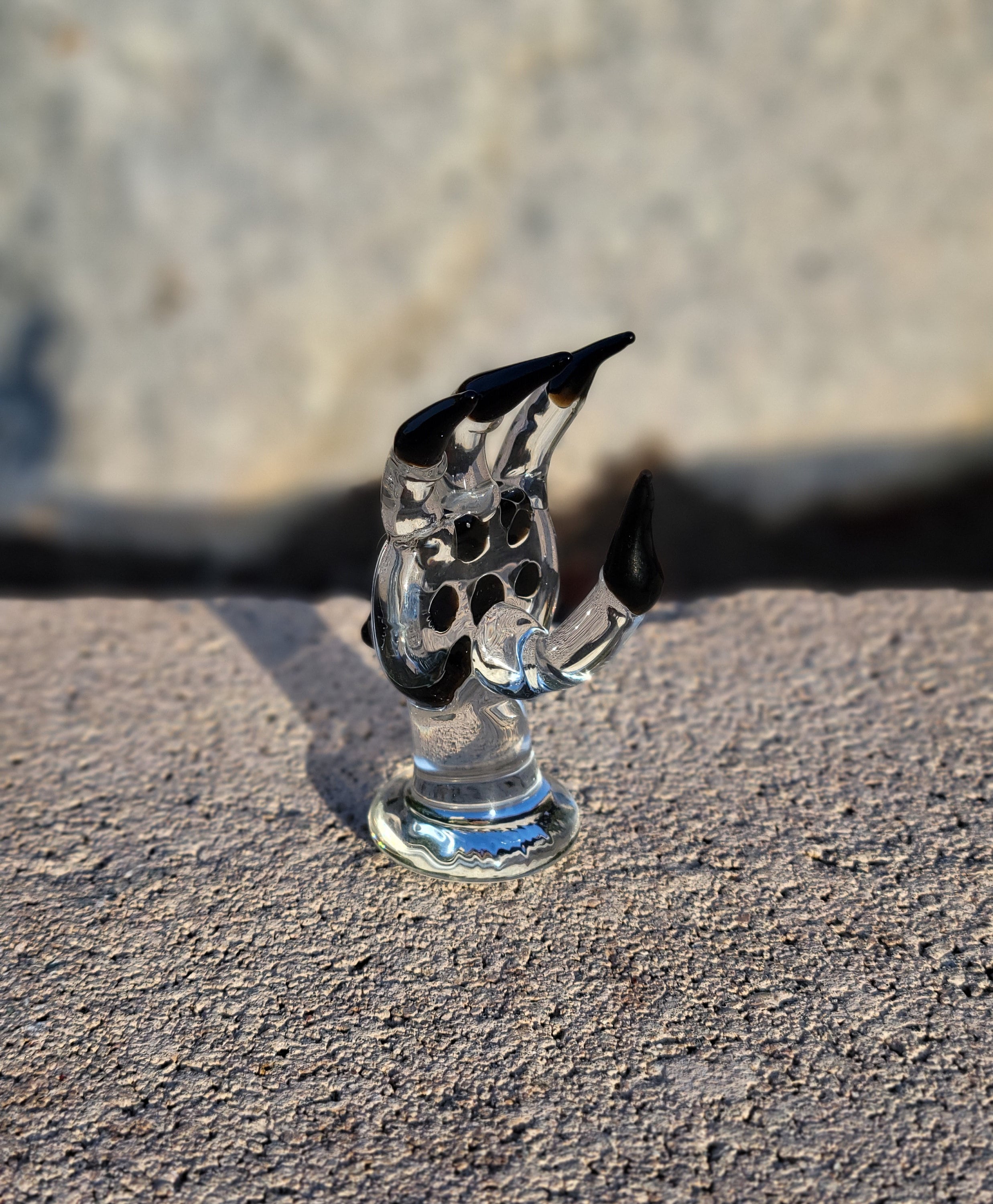 Black/clear Glass Dragon Claw Figurine - Etsy