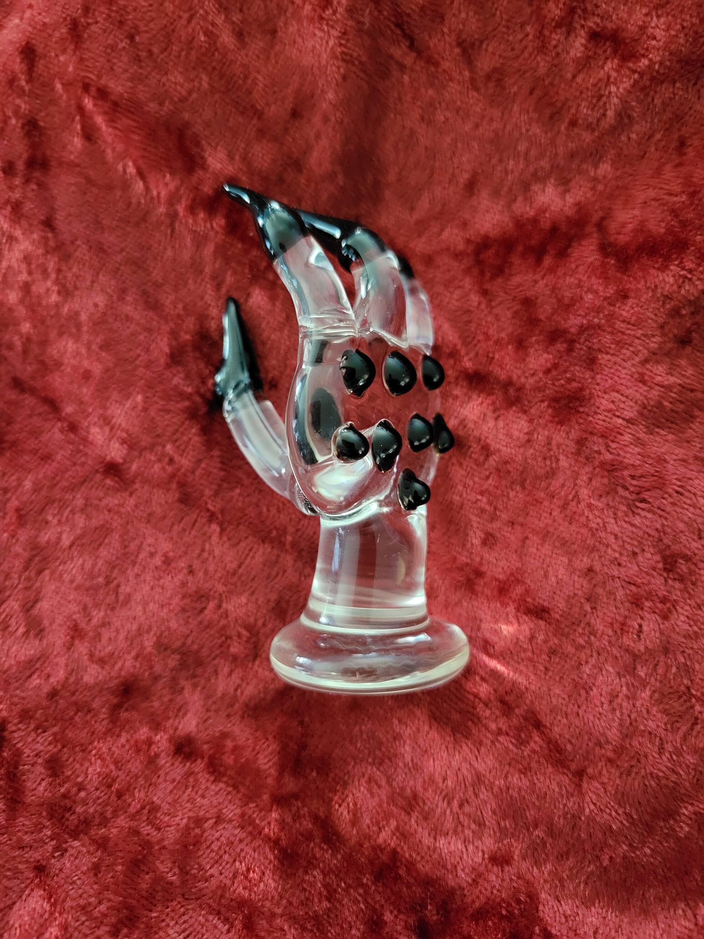 Black/clear Glass Dragon Claw Figurine - Etsy