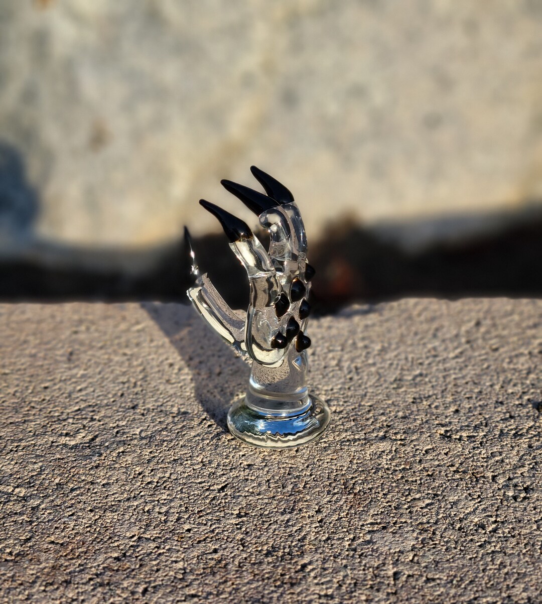 Black/clear Glass Dragon Claw Figurine - Etsy