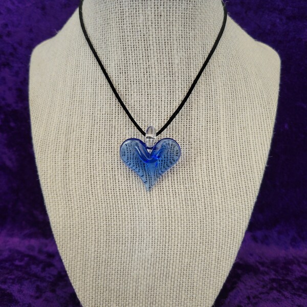 Blue Heart Necklace - Etsy