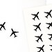 S040 Clear Airplane Stickers, Travel Stickers, Clear Planner Stickers ...