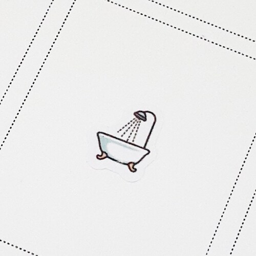 Planner Stickers Planner Girl Taking Shower | Etsy