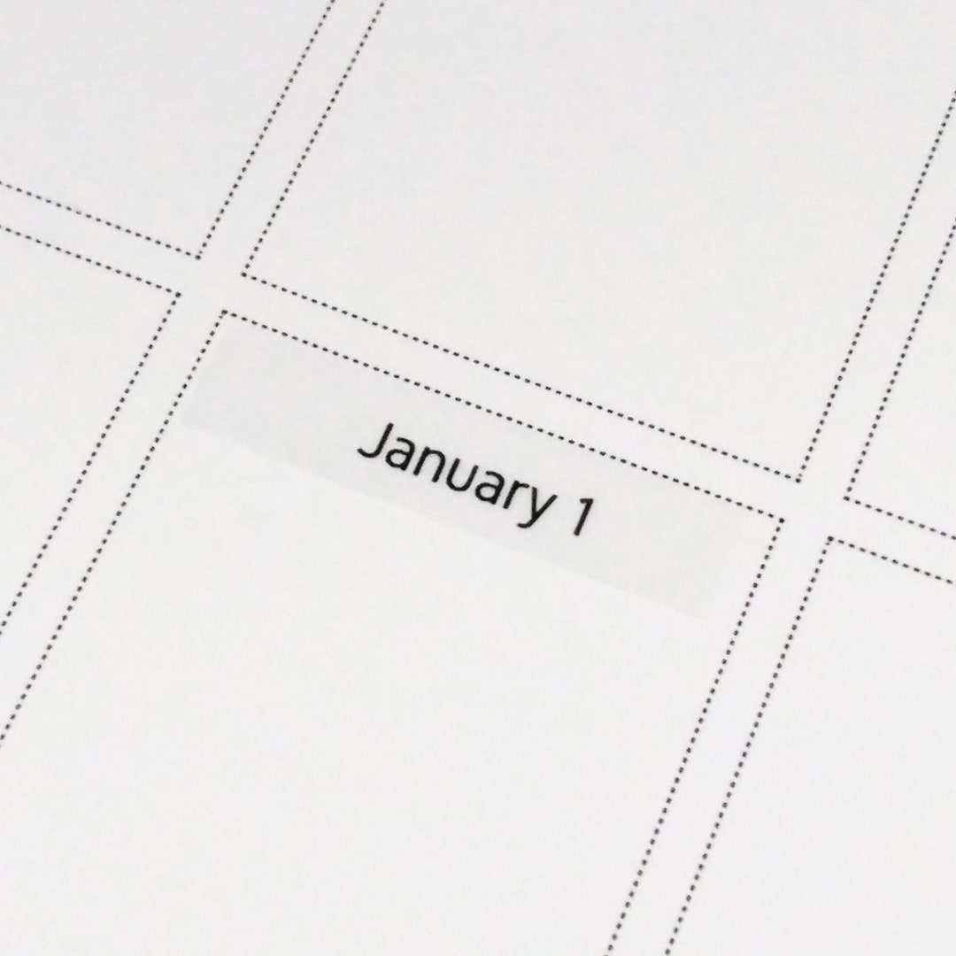 TM121 2021 DATE Stickers / Letter Stickers / School Labels / Clear ...