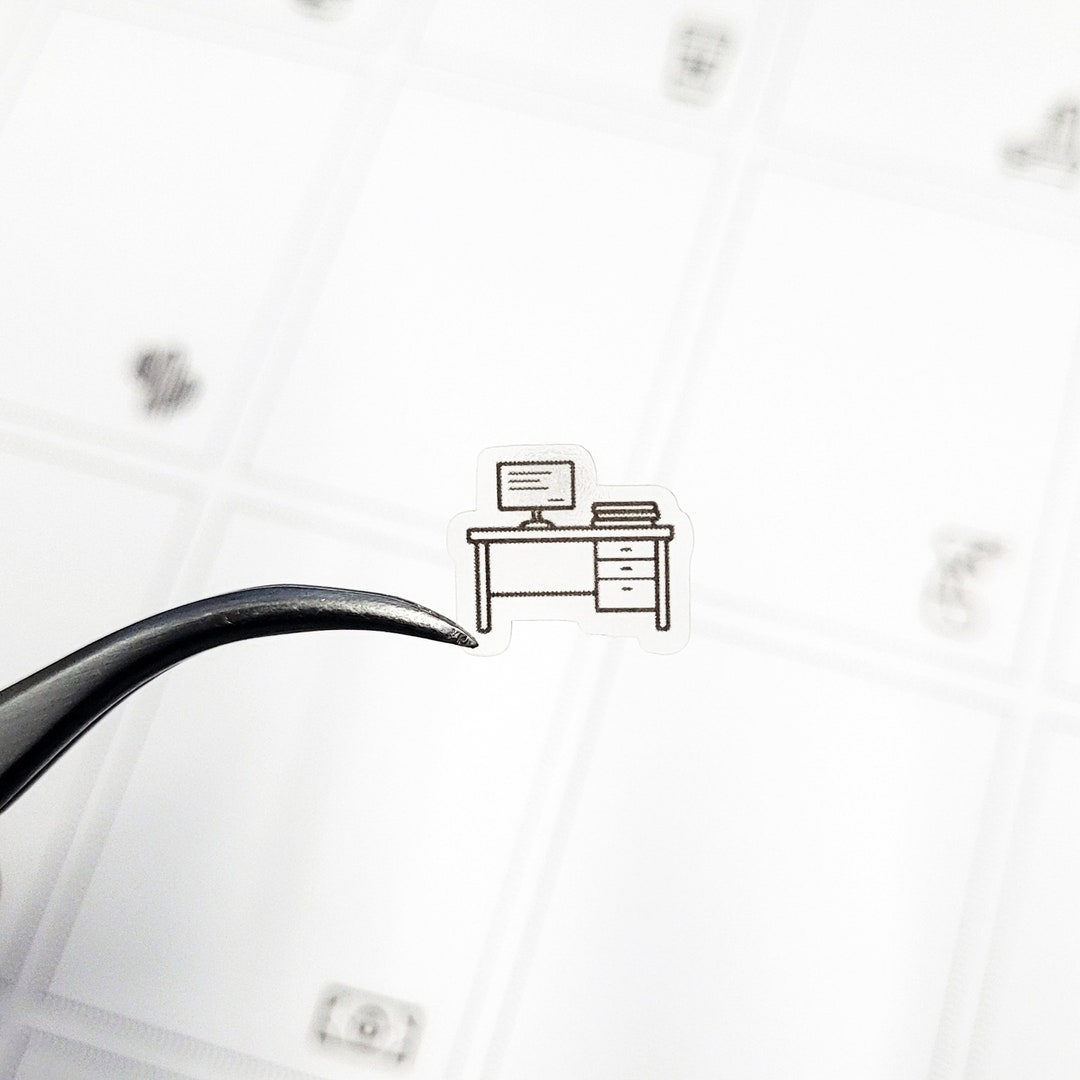 L512 Clear Desk Stickers, Planner Stickers, Mini Size Sticker, ECLP ...