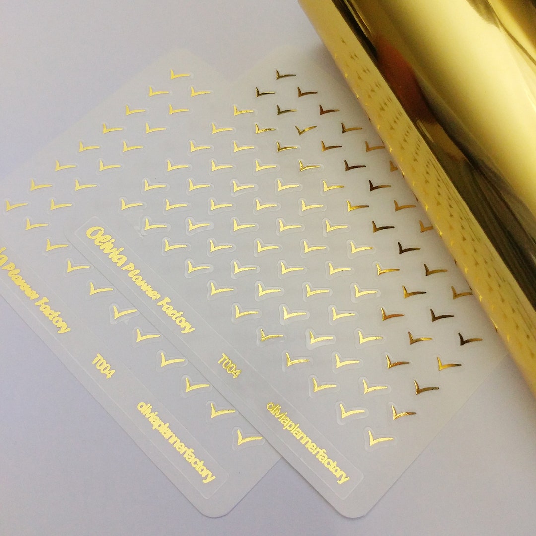 GT004 Foiled Check Mark Sticker. Check Mark Sticker, Check Label, ECLP ...