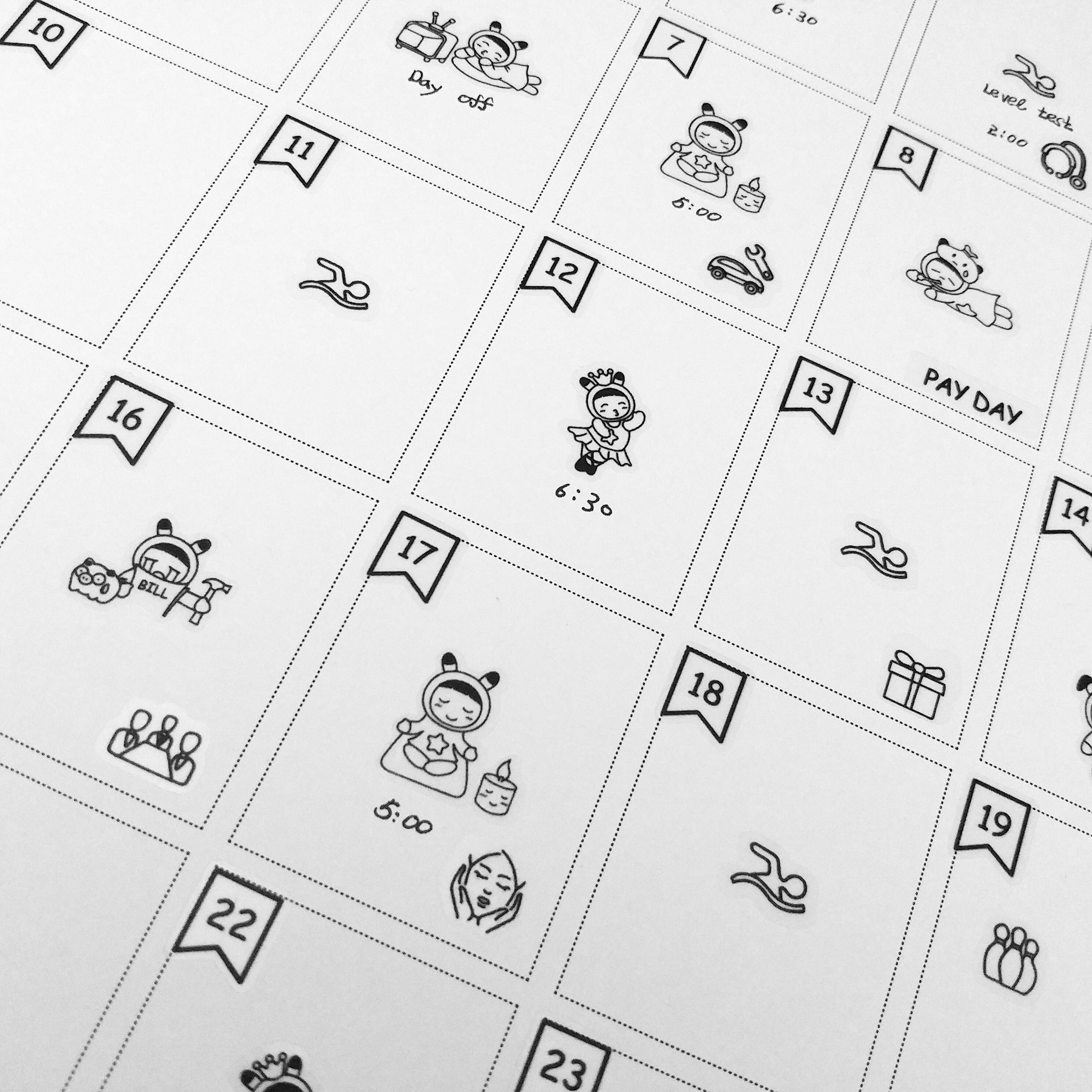 T021 Clear HABIT TRACKER Stickers / Daily Life Stickers / | Etsy