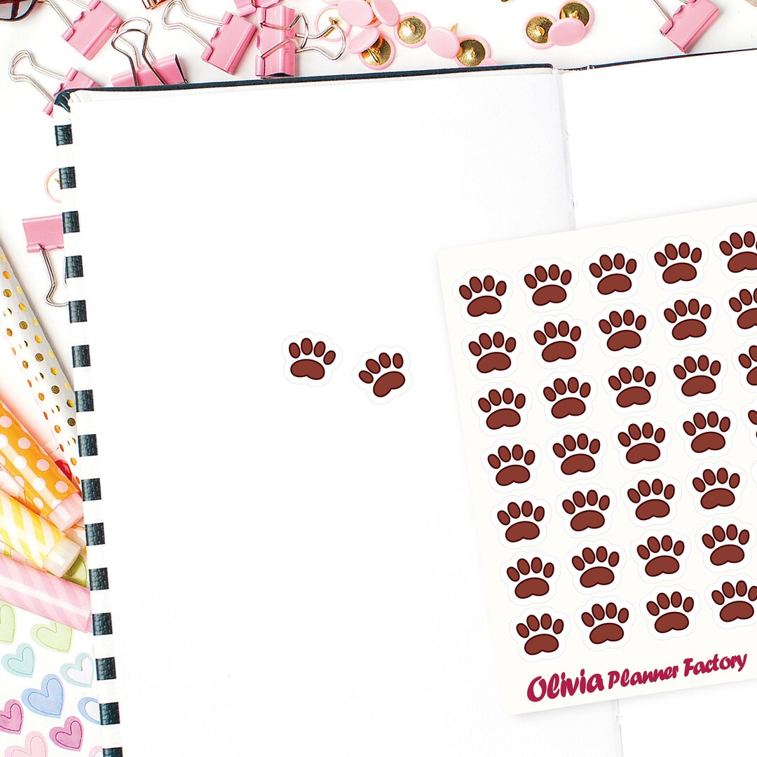 M153 DOG FOOTPRINT Stickers / Dog Stickers / Pet Stickers / Matte ...