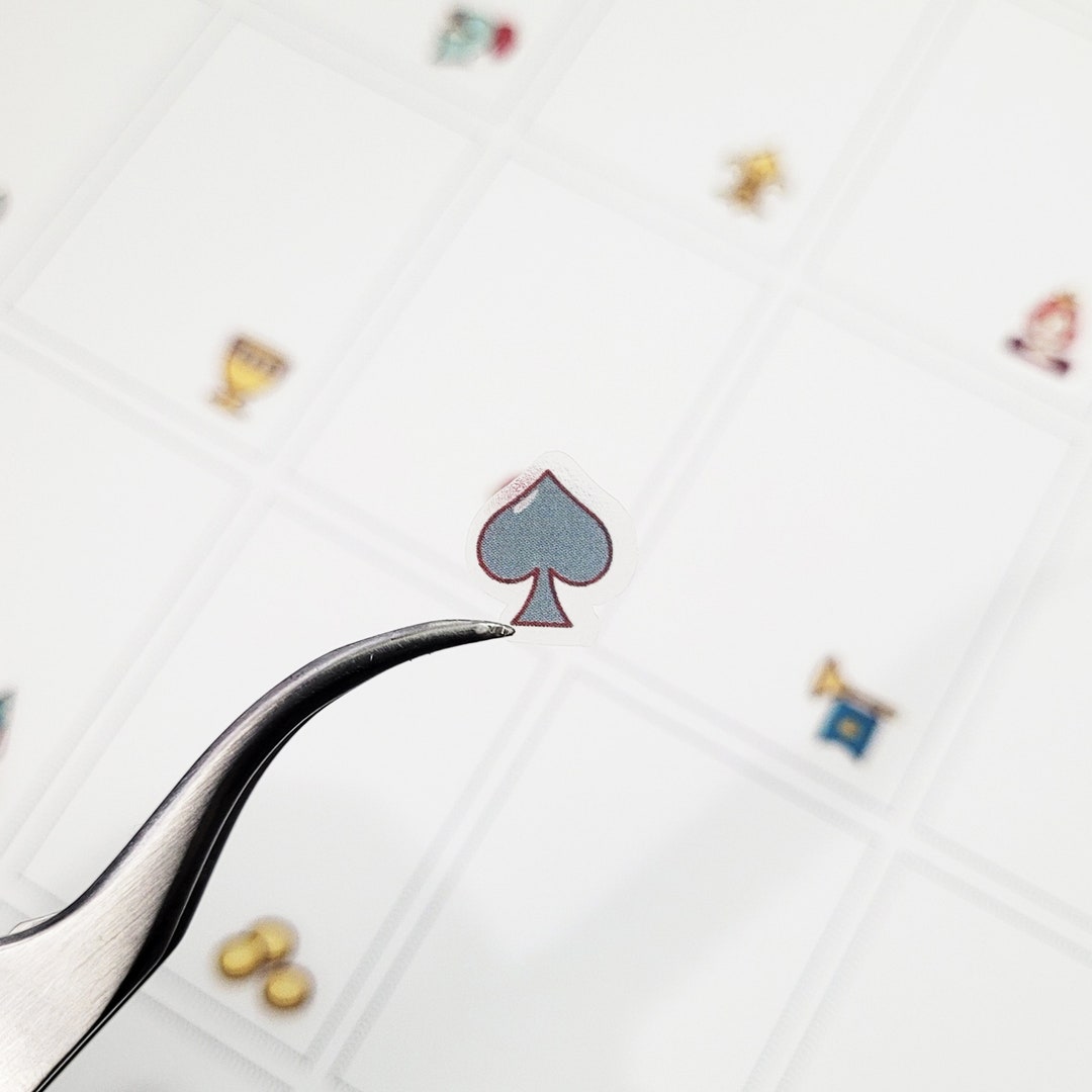 C454 Clear Spade Sticker, Game Item Icon, Dungeon and Dragon Stickers ...