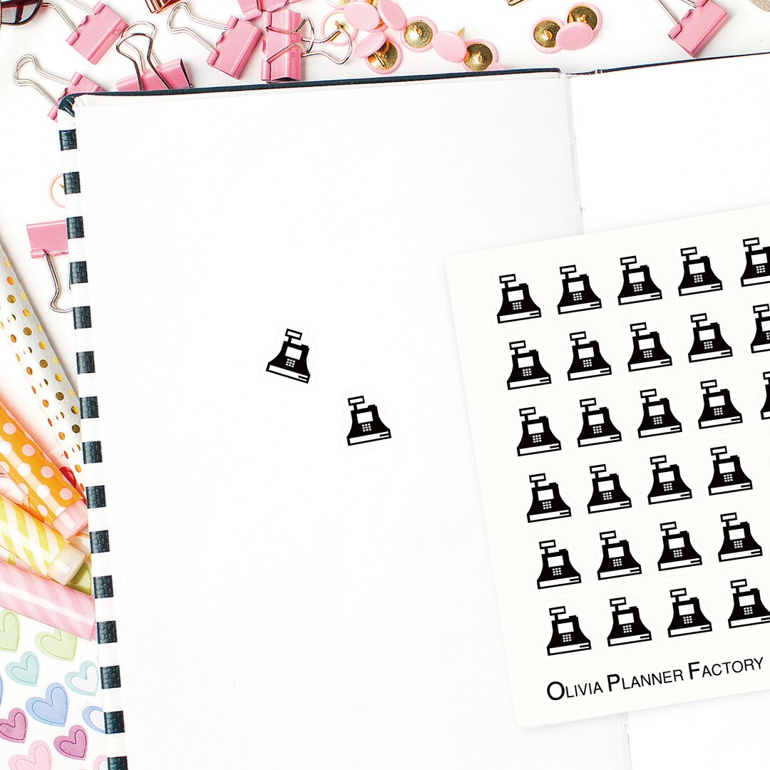 S029 Clear Sales Stickers, Cash Register Stickers, Clear Planner ...