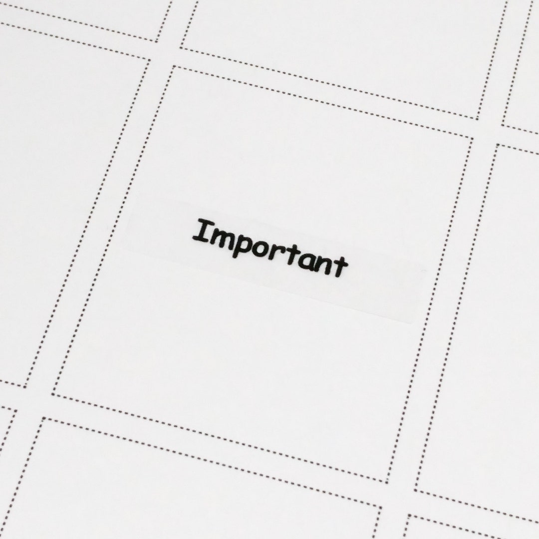 TD057 35pcs Clear IMPORTANT Stickers / Doodle Letter Stickers / School ...