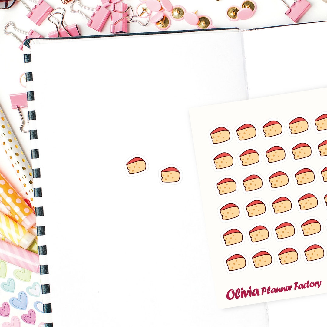 M205 Cheese Stickers / Meal Stickers / Food Stickers / Cute Stickers ...