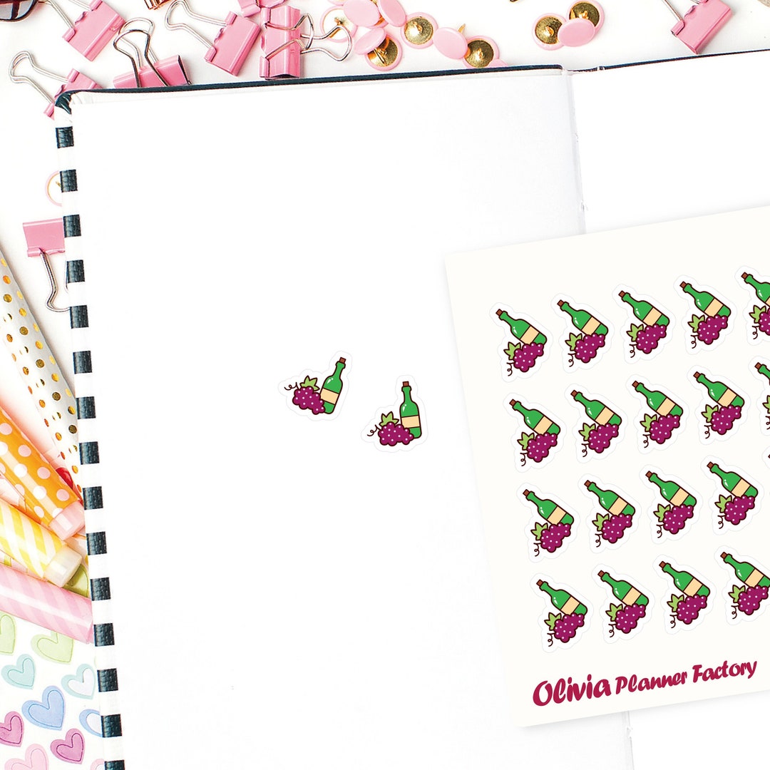 M201 Wine Stickers / Liquid Stickers / Food Stickers / Cute Stickers ...