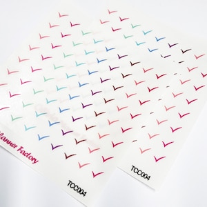 TCC004 Check Mark Sticker, Check Mark Sticker, Check Label, Transparent ...