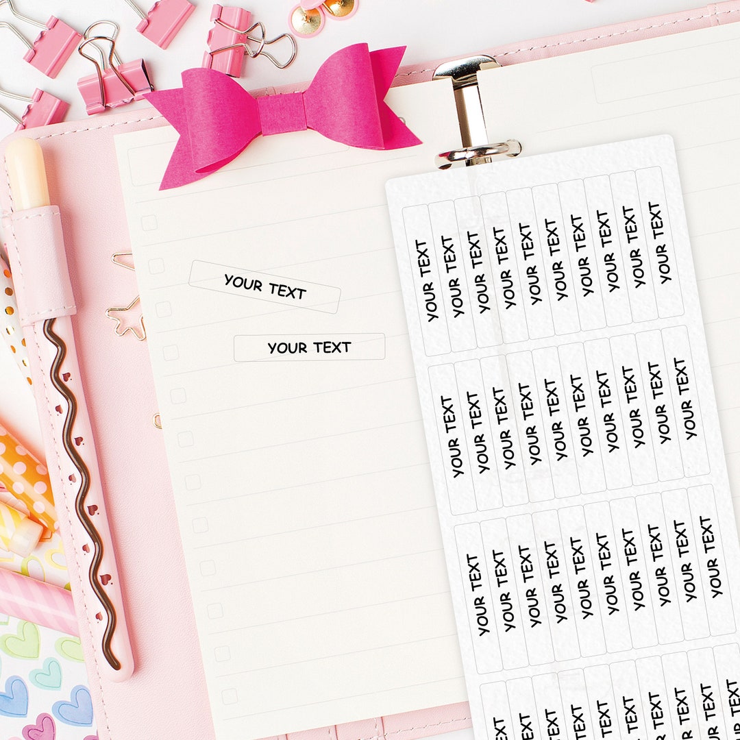 TB029 Clear Custom Text Planner Sticker, Header Sticker, ECLP, Erin ...