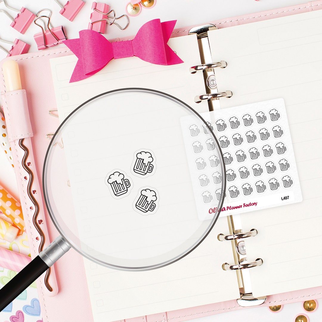 L497 Clear Beer Sticker, Liquor Stickers, Party Stickers, Transparent ...