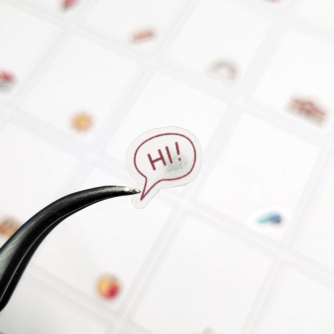 C092 SPEECH BUBBLE Stickers / Hi Stickers / Daily Life Stickers / Clear ...
