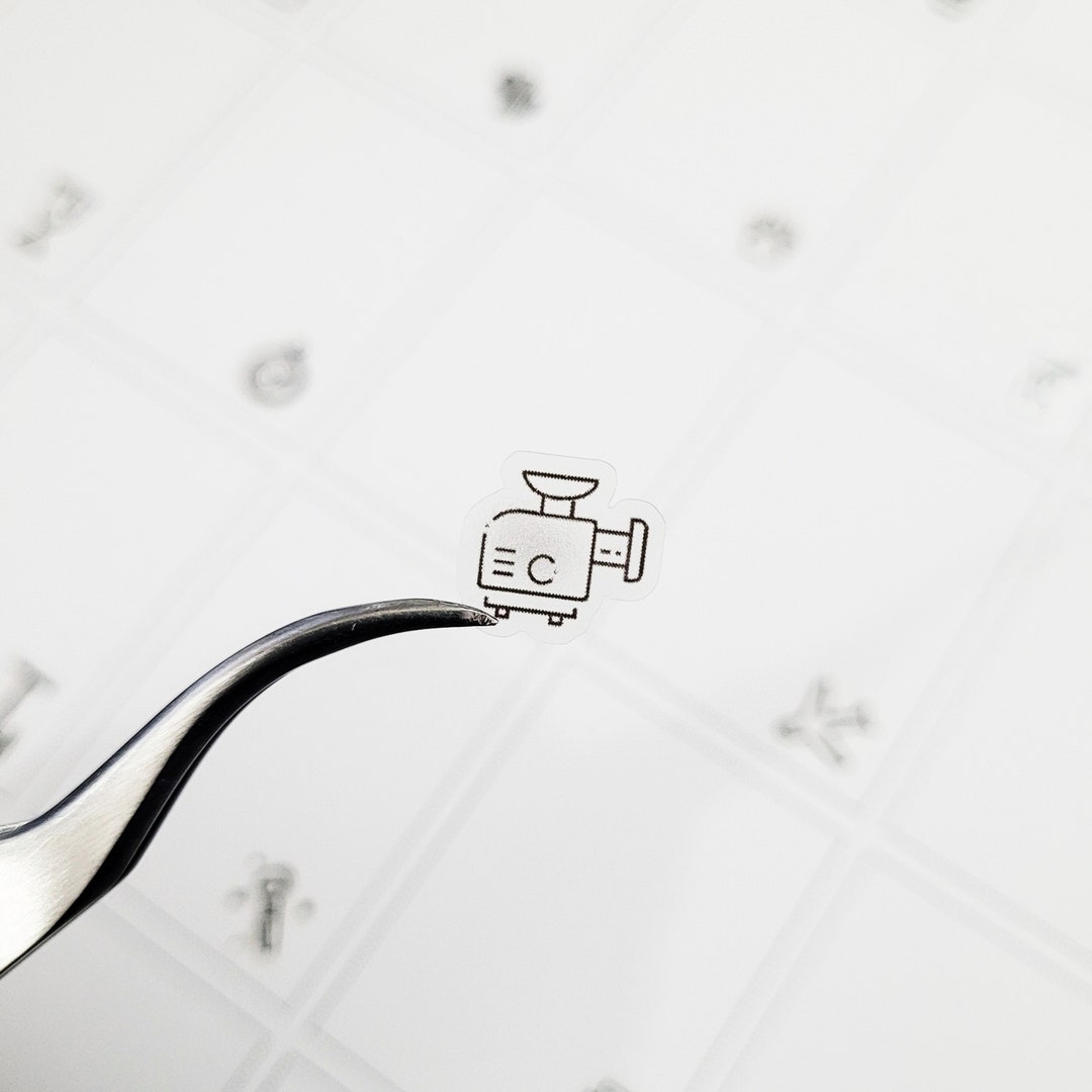 L578 Clear Meat Grinder Stickers, Planner Stickers, Mini Size Sticker ...