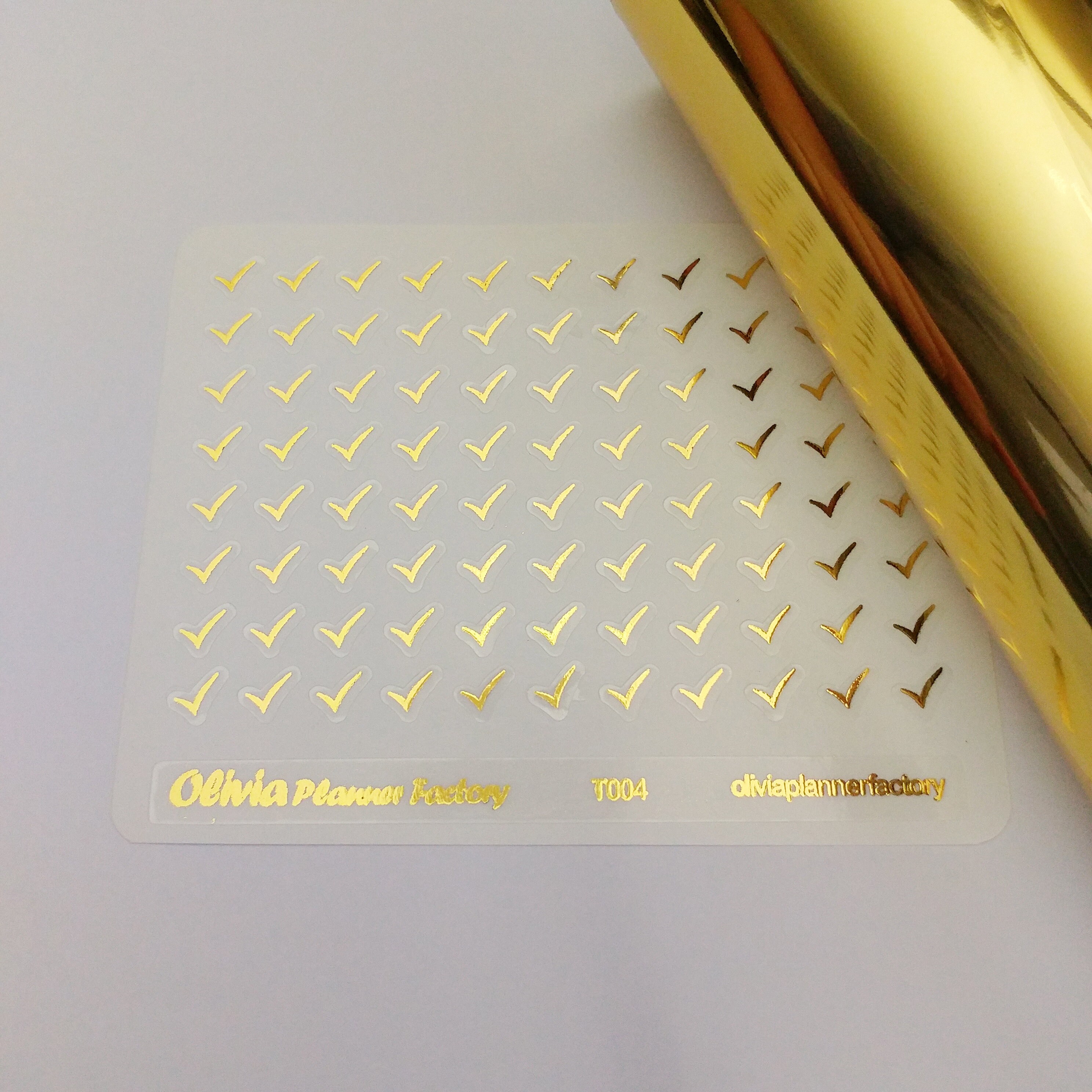 GT004 Foiled Check Mark Sticker. Check Mark Sticker Check - Etsy