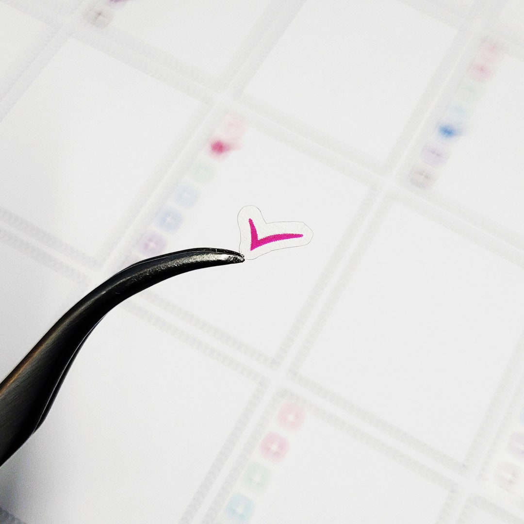 TCC004 Check Mark Sticker, Check Mark Sticker, Check Label, Transparent ...