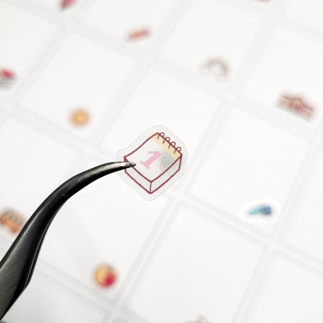 C100 CALENDAR Stickers / Date Stickers / Daily Life Stickers / Clear ...